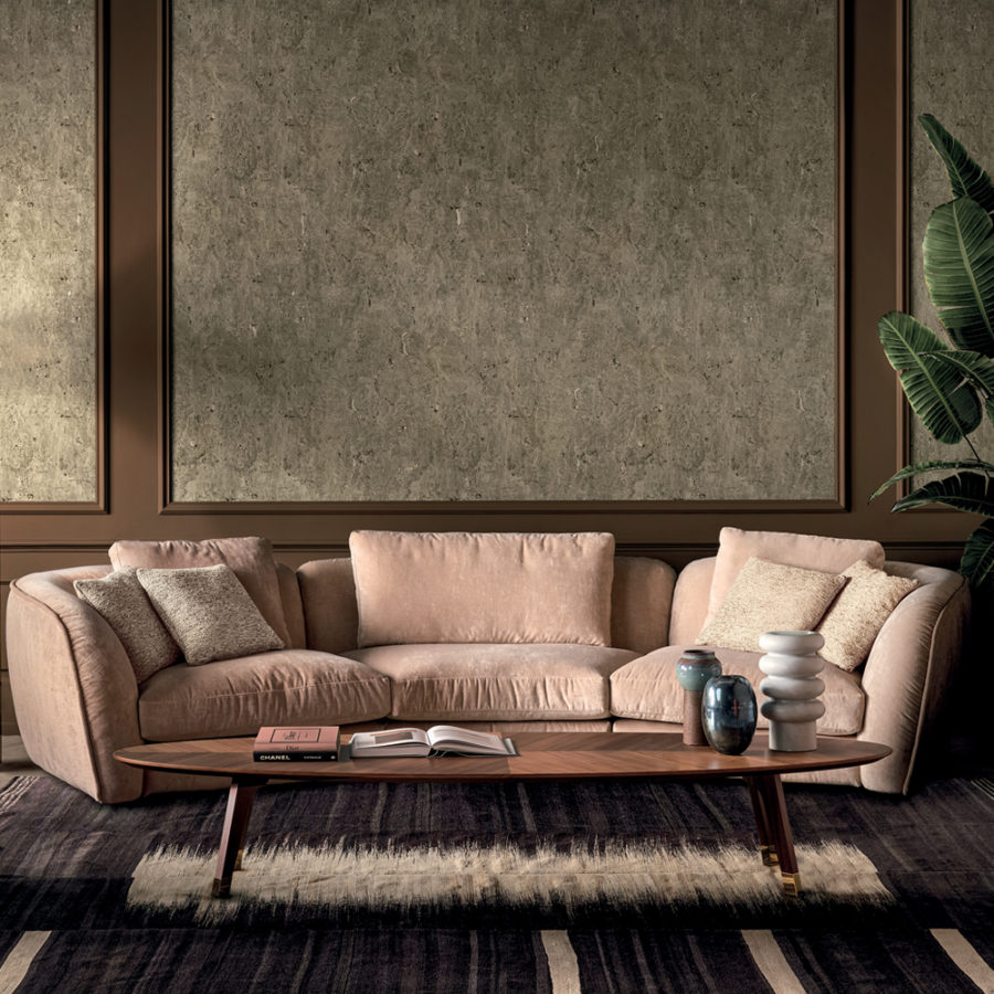 Italian Designer Velvet Modular Sofa