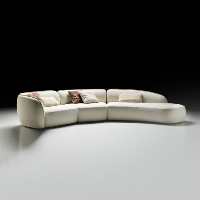 Modern Chaise Style Bouclé Modular Sofa - Juliettes Interiors