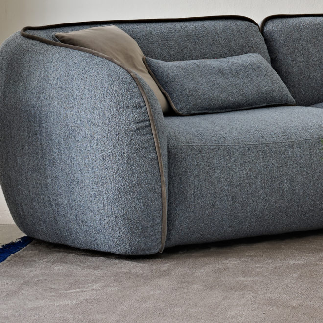 Contemporary Bouclè Modular Corner Sofa - Juliettes Interiors