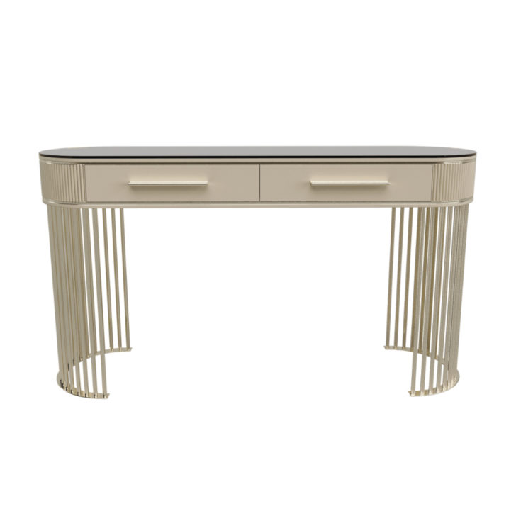 Art Deco Style Ribbed Console Table - Juliettes Interiors