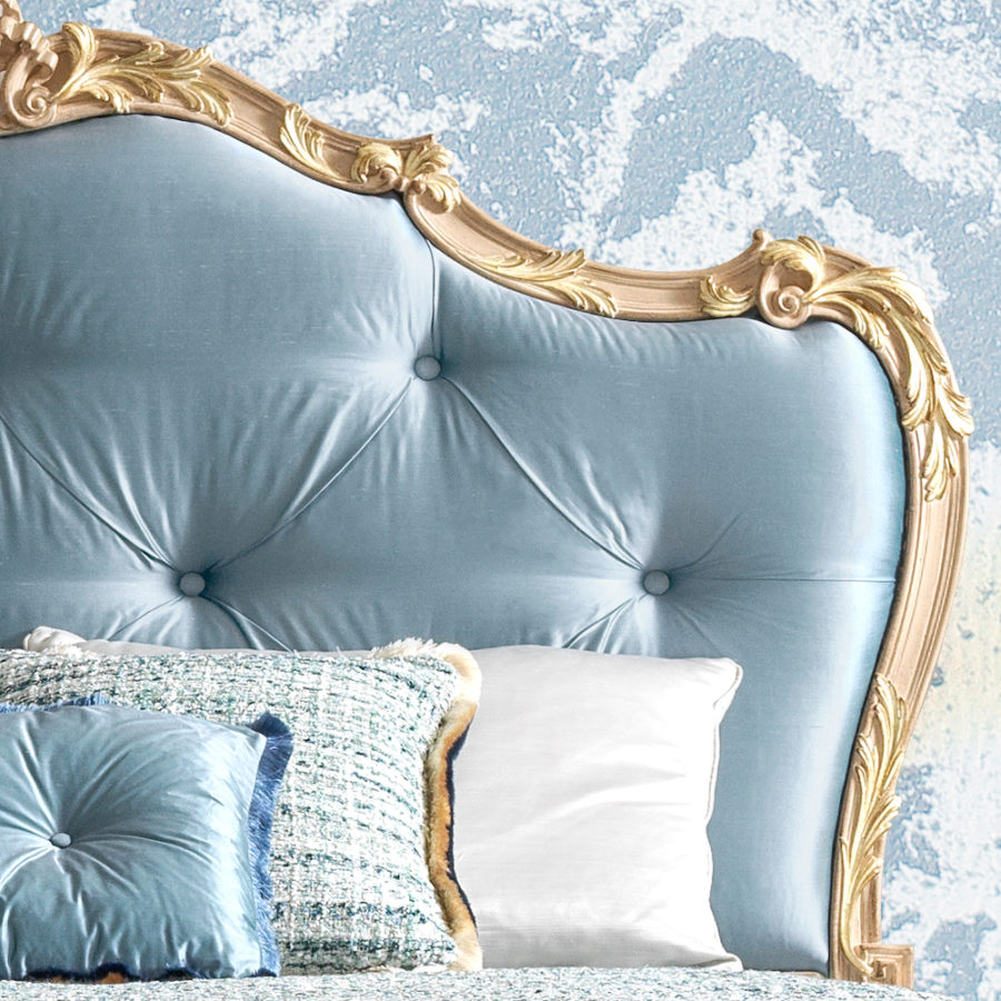 Button Upholstered Rococo Style Bed - Juliettes Interiors