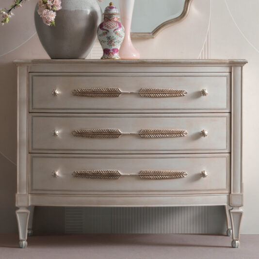 Classic Feather Design Chest Of Drawers - Juliettes Interiors