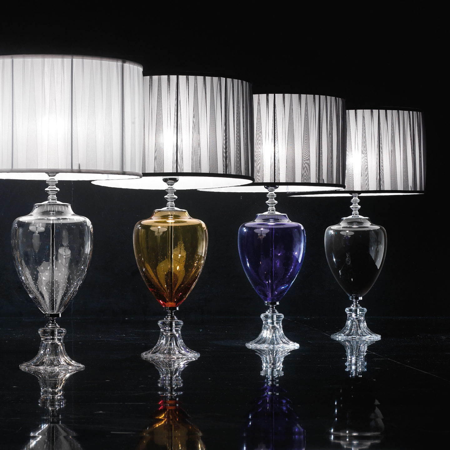 Modern Coloured Glass Table Lamps - Juliettes Interiors