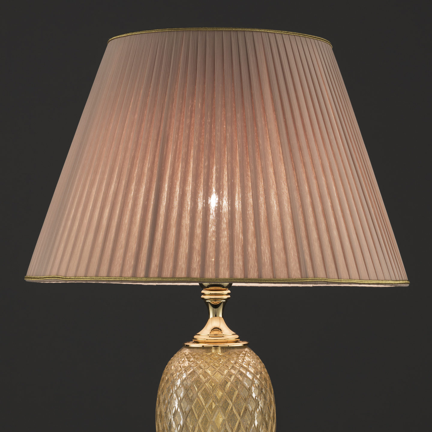 Large Glass Table Lamp With Eternity Charm - Juliettes Interiors