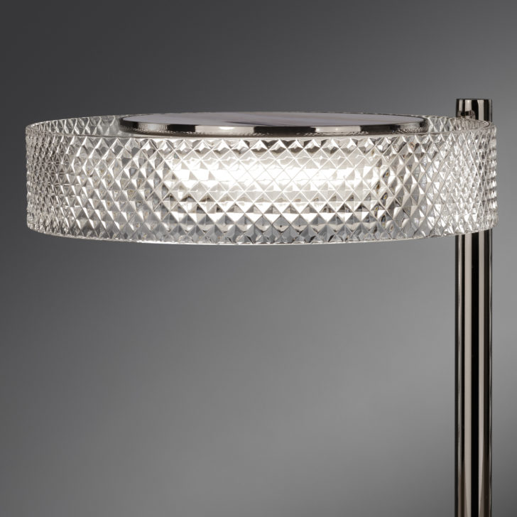 Contemporary Round Table Lamp With Marble Effect - Juliettes Interiors
