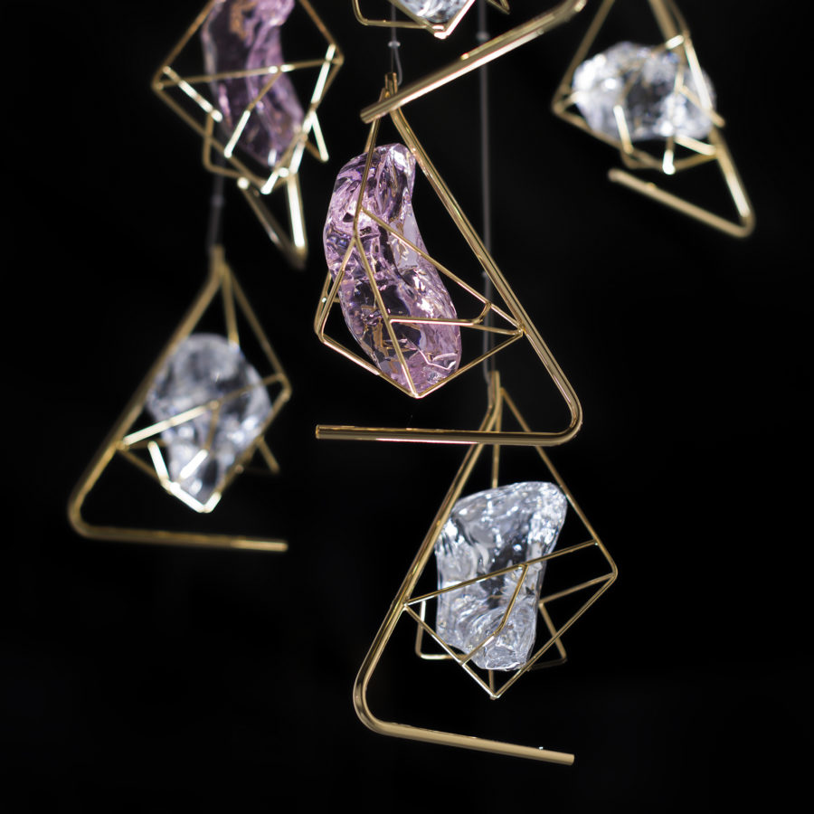 Crystal Rock Pendant Light Cluster - Juliettes Interiors