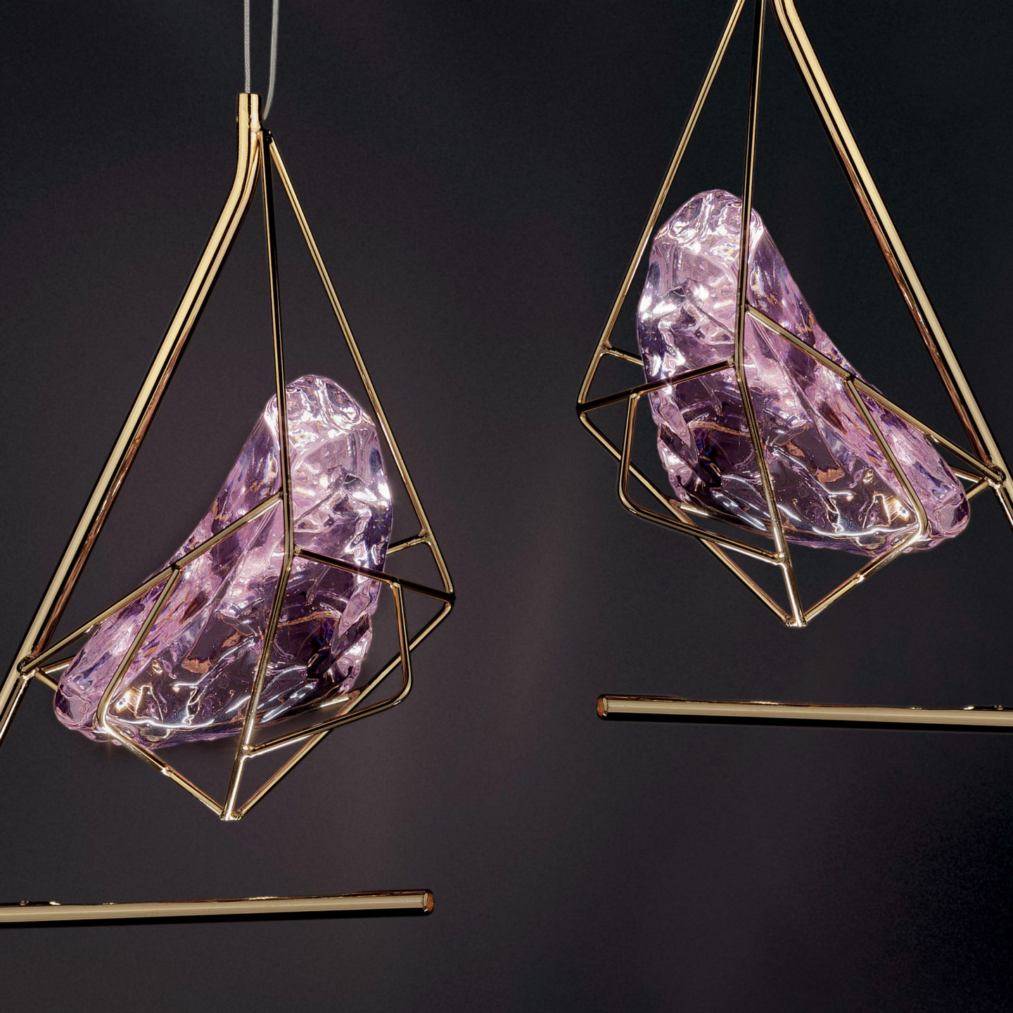 Rose Crystal Rock Pendant Light - Juliettes Interiors