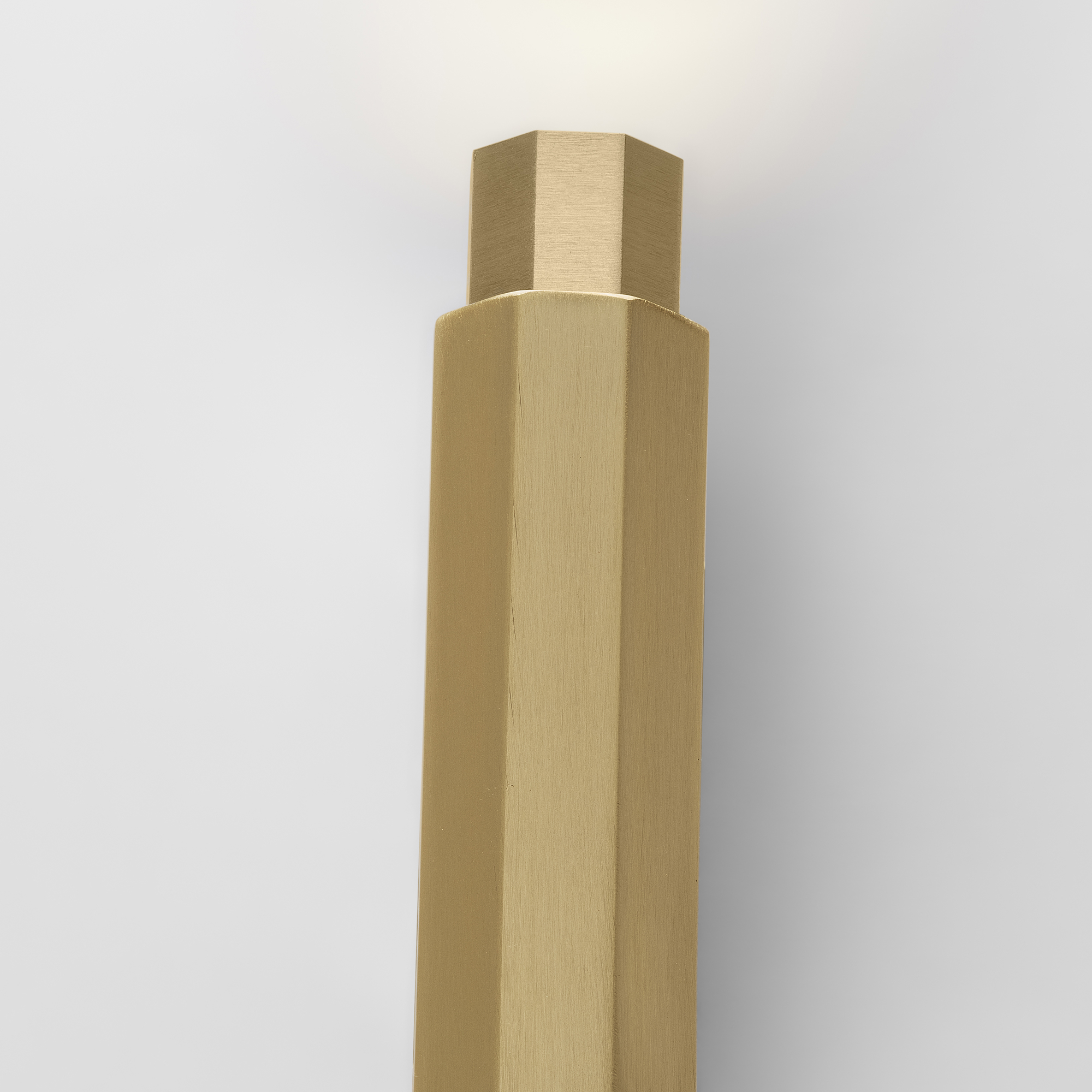 Geometric Satin Gold Tube Style Wall Light - Juliettes Interiors