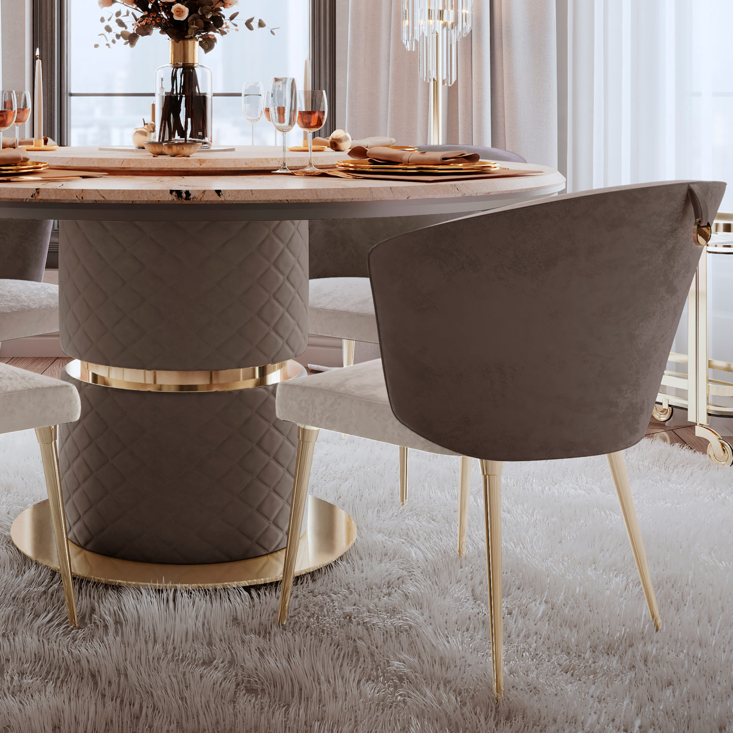 Two-Tone Contemporary Dining Chair - Juliettes Interiors