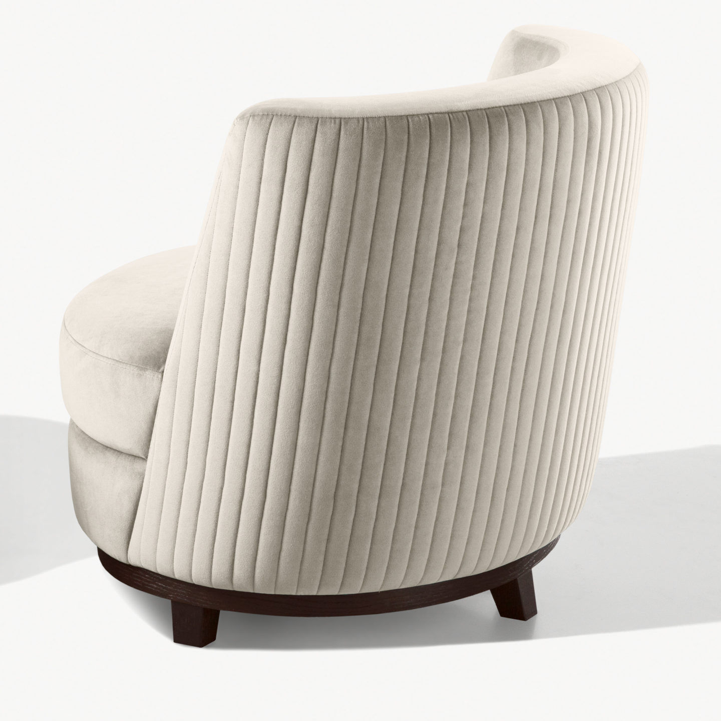 Quilted Occasional Chair With Swivel Base - Juliettes Interiors