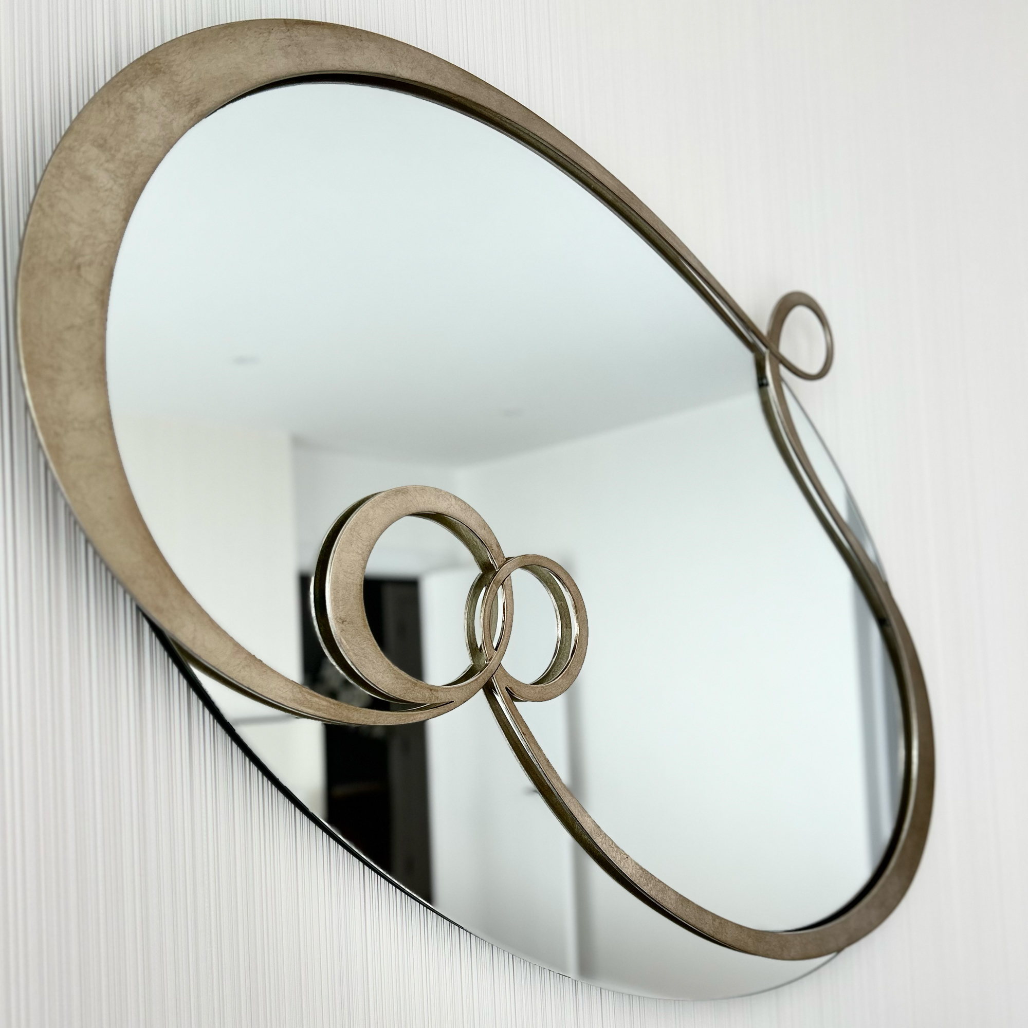 Contemporary Twisted Oval Mirror - Juliettes Interiors