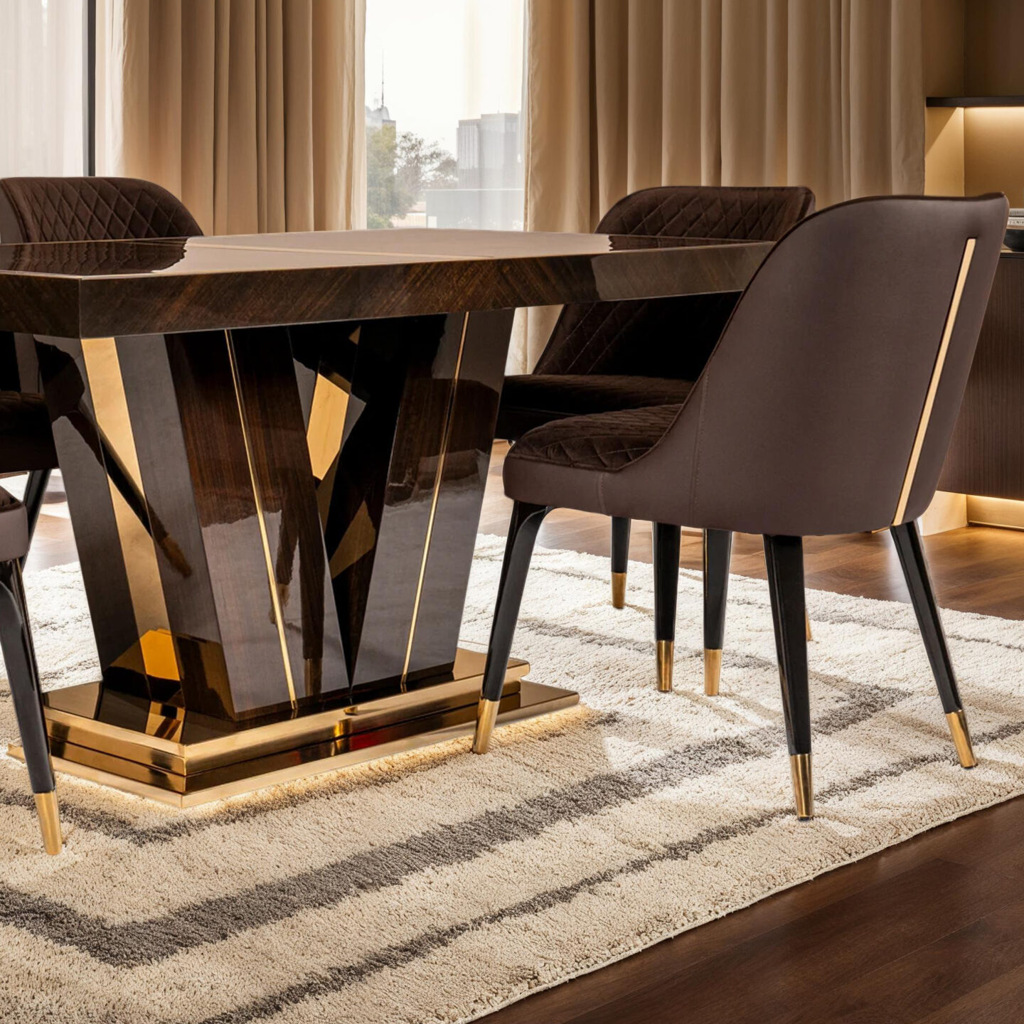 Exclusive Modern Quilted Dining Chair - Juliettes Interiors
