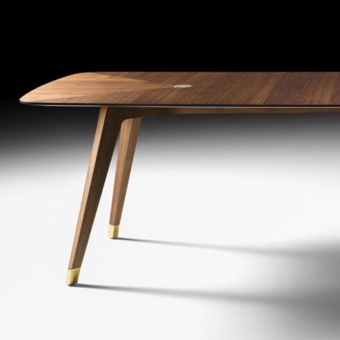 Contemporary Rectangular Walnut Dining Table - Juliettes Interiors