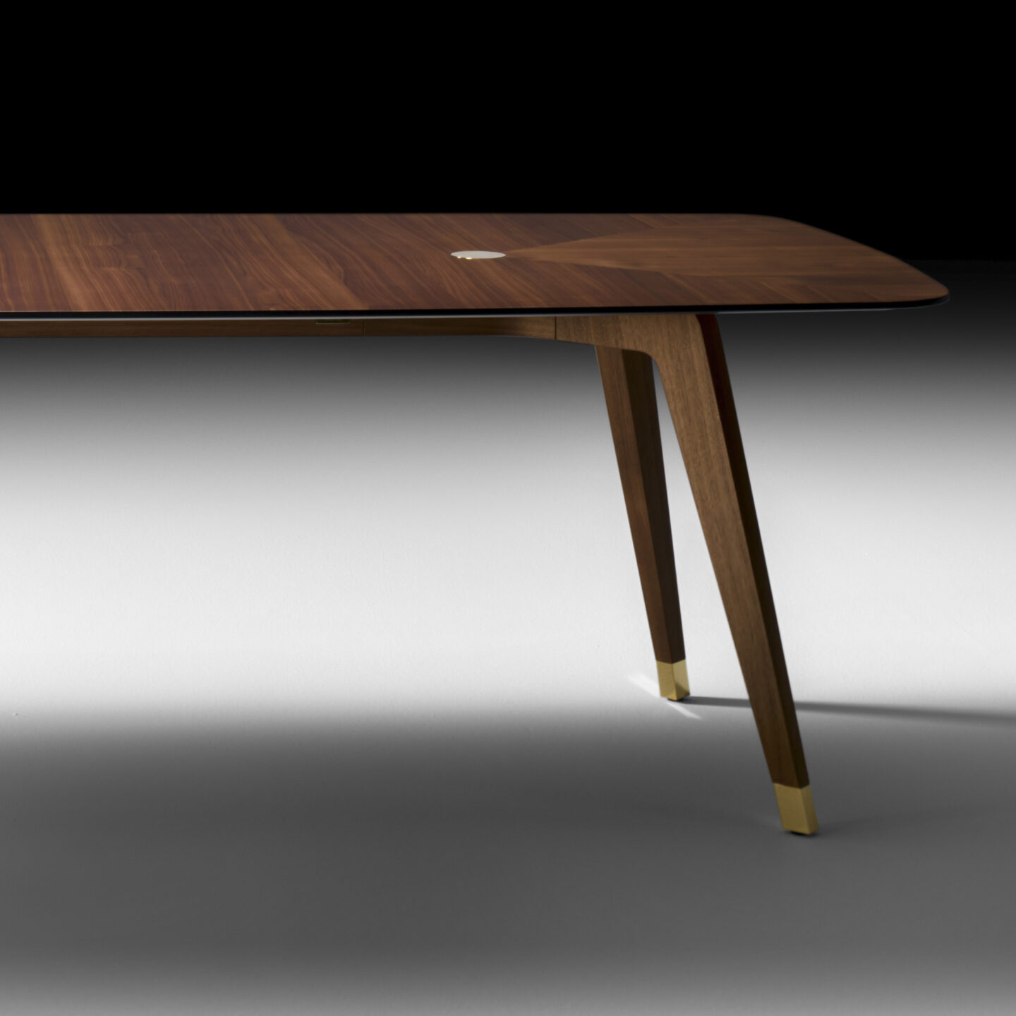 Contemporary Rectangular Walnut Dining Table - Juliettes Interiors