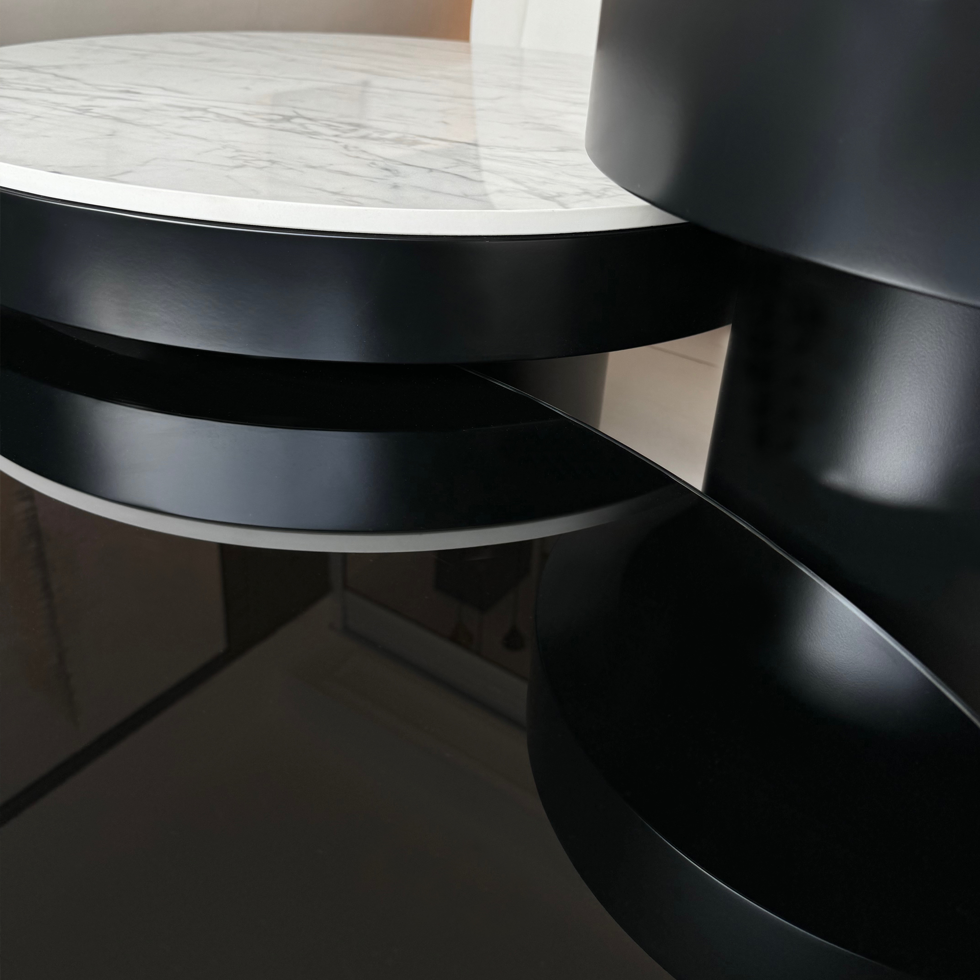 Set Of 3 Modern Round Coffee Tables - Juliettes Interiors