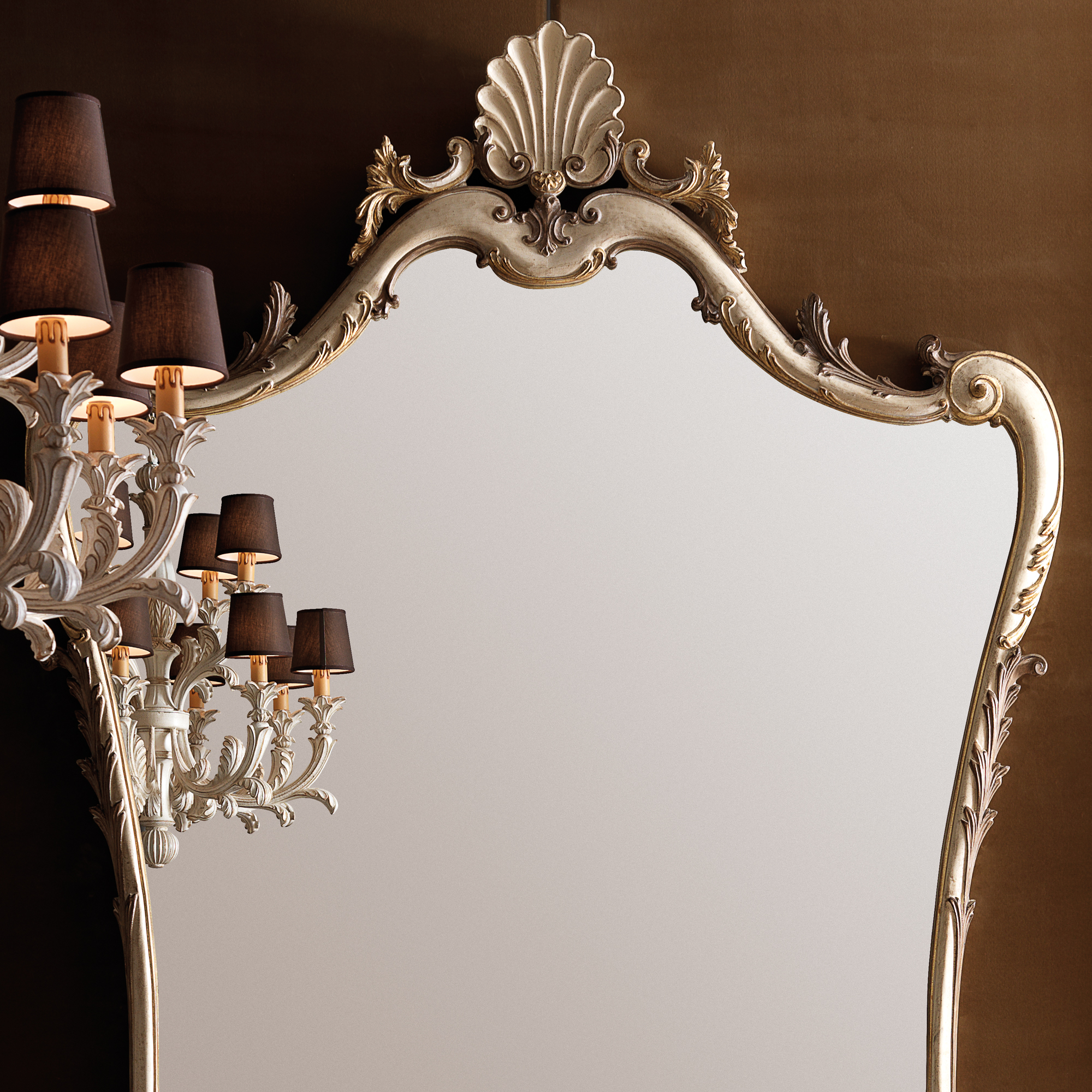 Large Rococo Style Wall Mirror - Juliettes Interiors