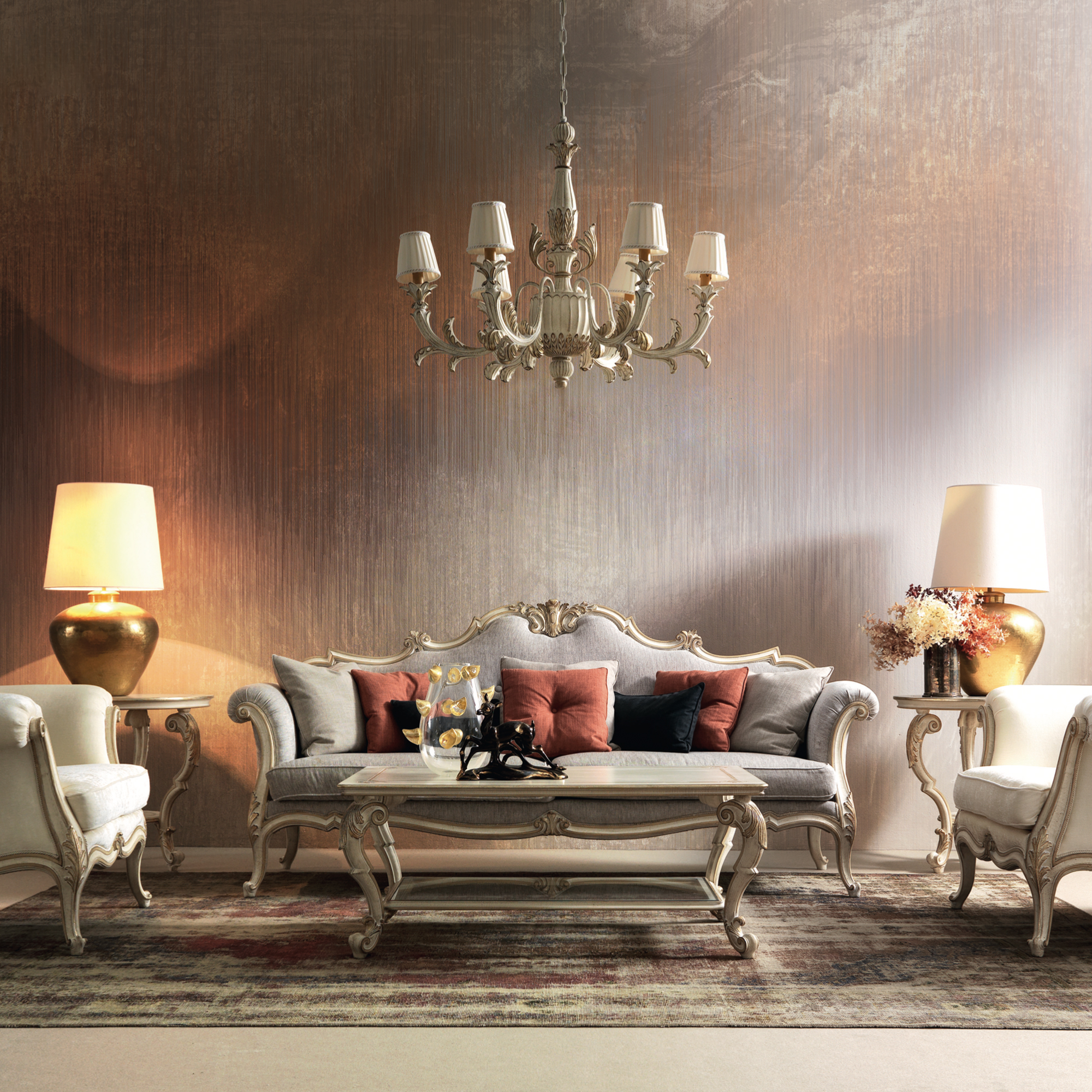 Ornate Luxury Rococo Style Sofa - Juliettes Interiors