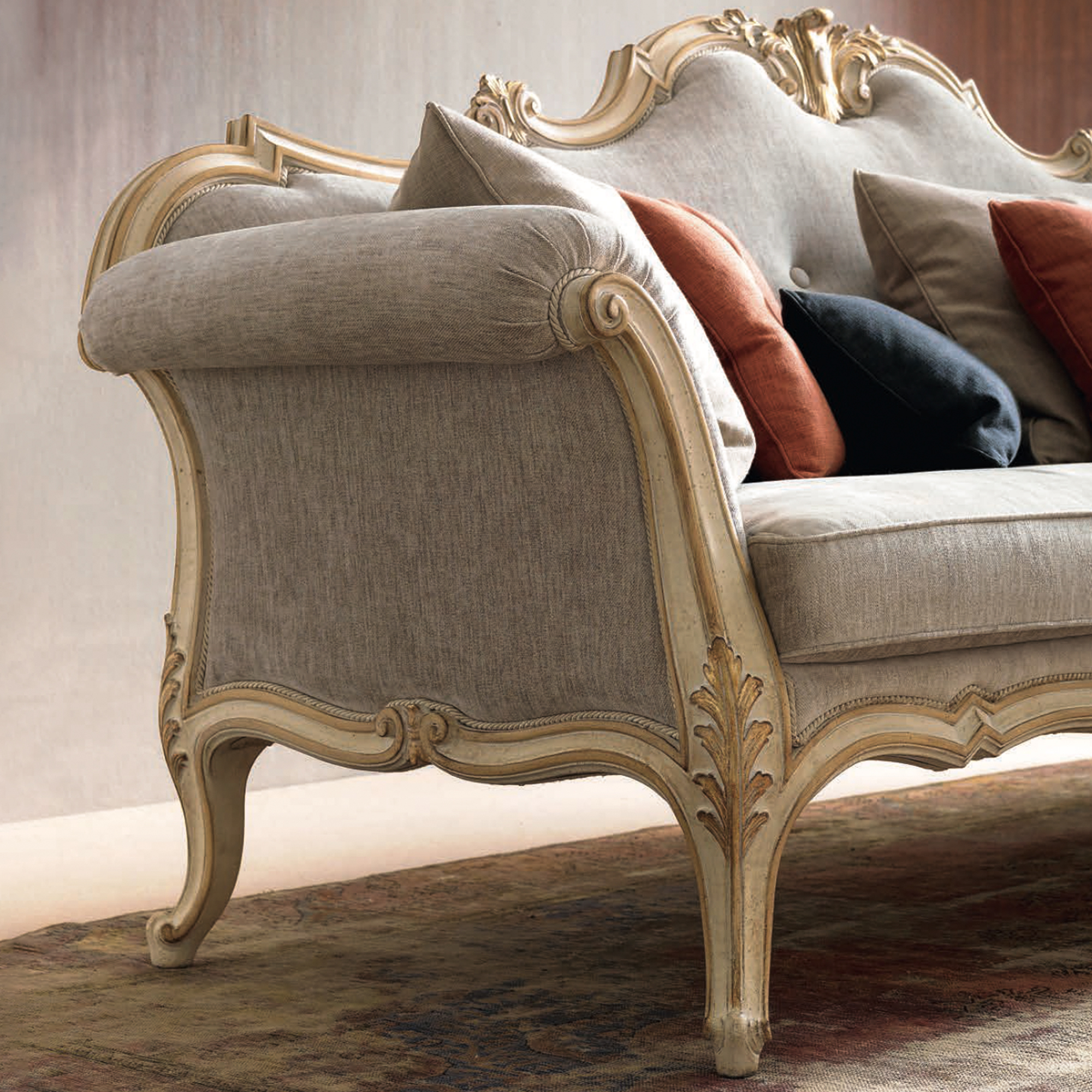 Ornate Luxury Rococo Style Sofa - Juliettes Interiors