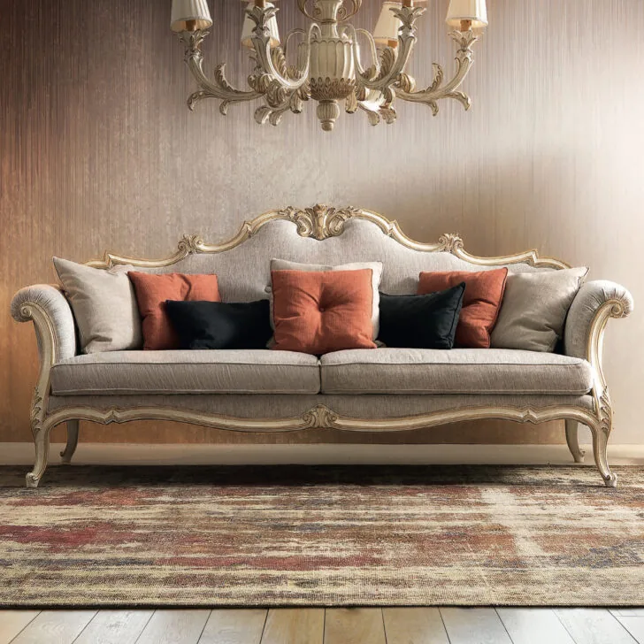 Ornate Luxury Rococo Style Sofa - Juliettes Interiors