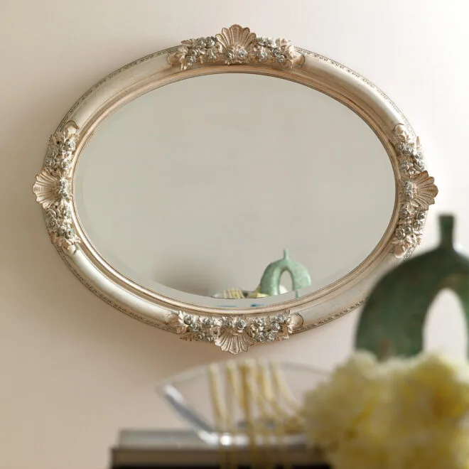 Oval Rococo Style Mirror - Juliettes Interiors