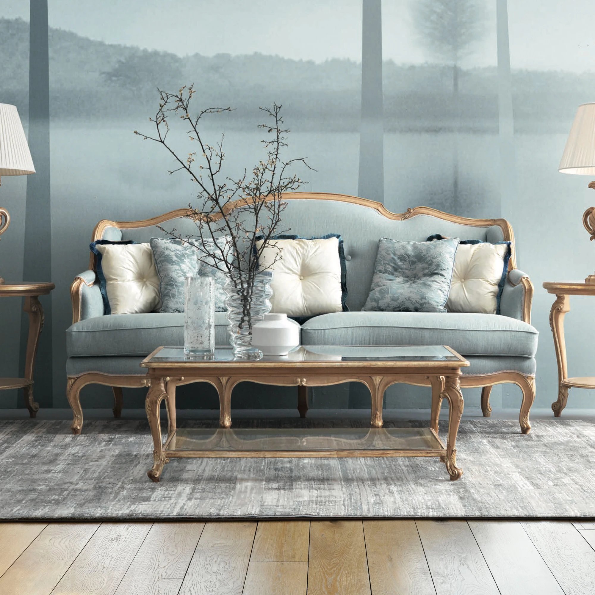 Rococo Style Sofa - Juliettes Interiors