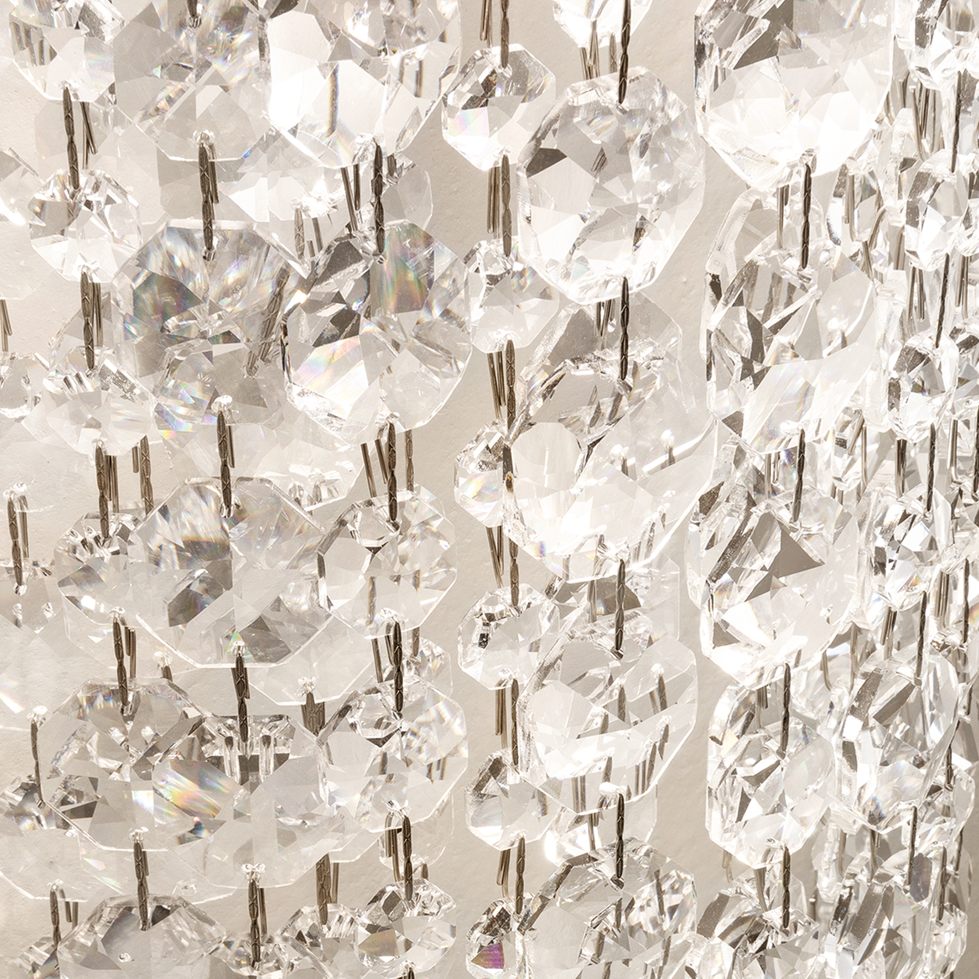 Contemporary Rectangular Cut Crystal Chandelier - Juliettes Interiors