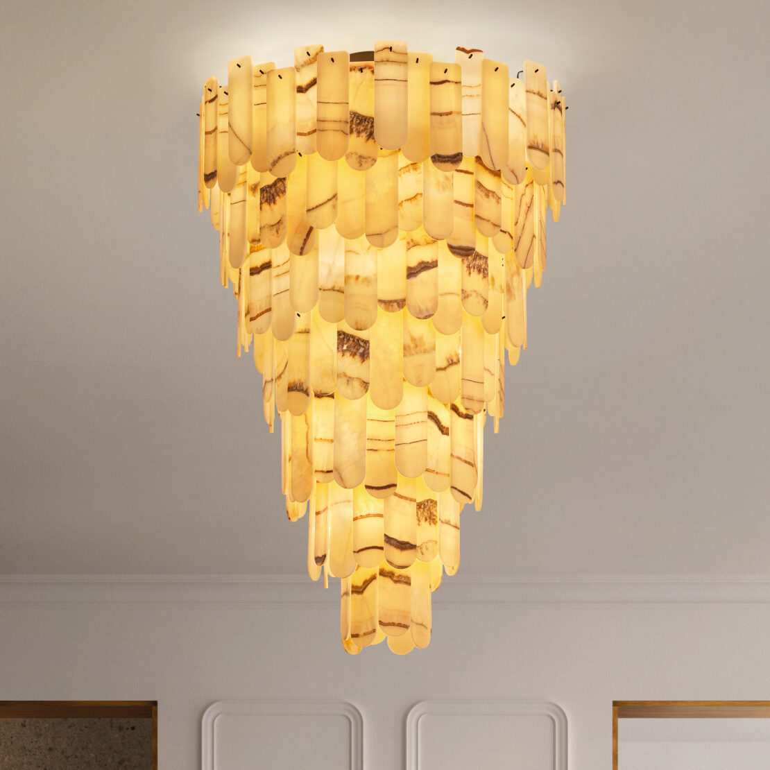 Modern Onyx Tiered Ceiling Light - Juliettes Interiors