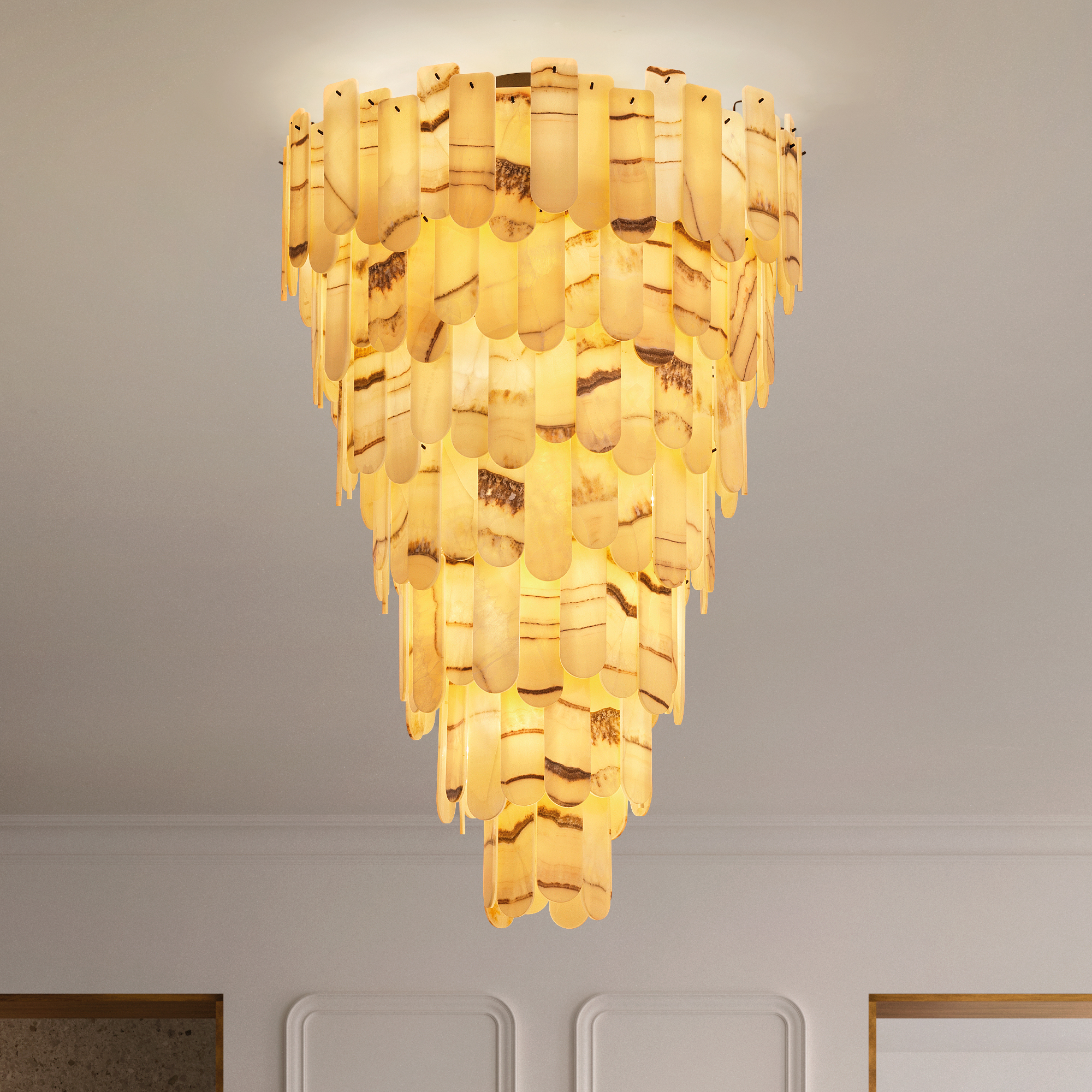 Modern Onyx Tiered Ceiling Light - Juliettes Interiors