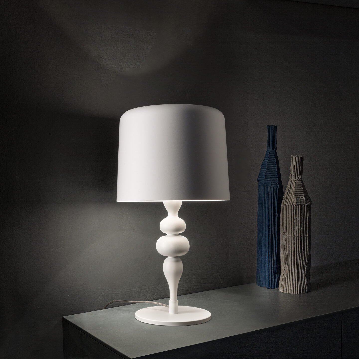 Modern White Table Lamp - Juliettes Interiors