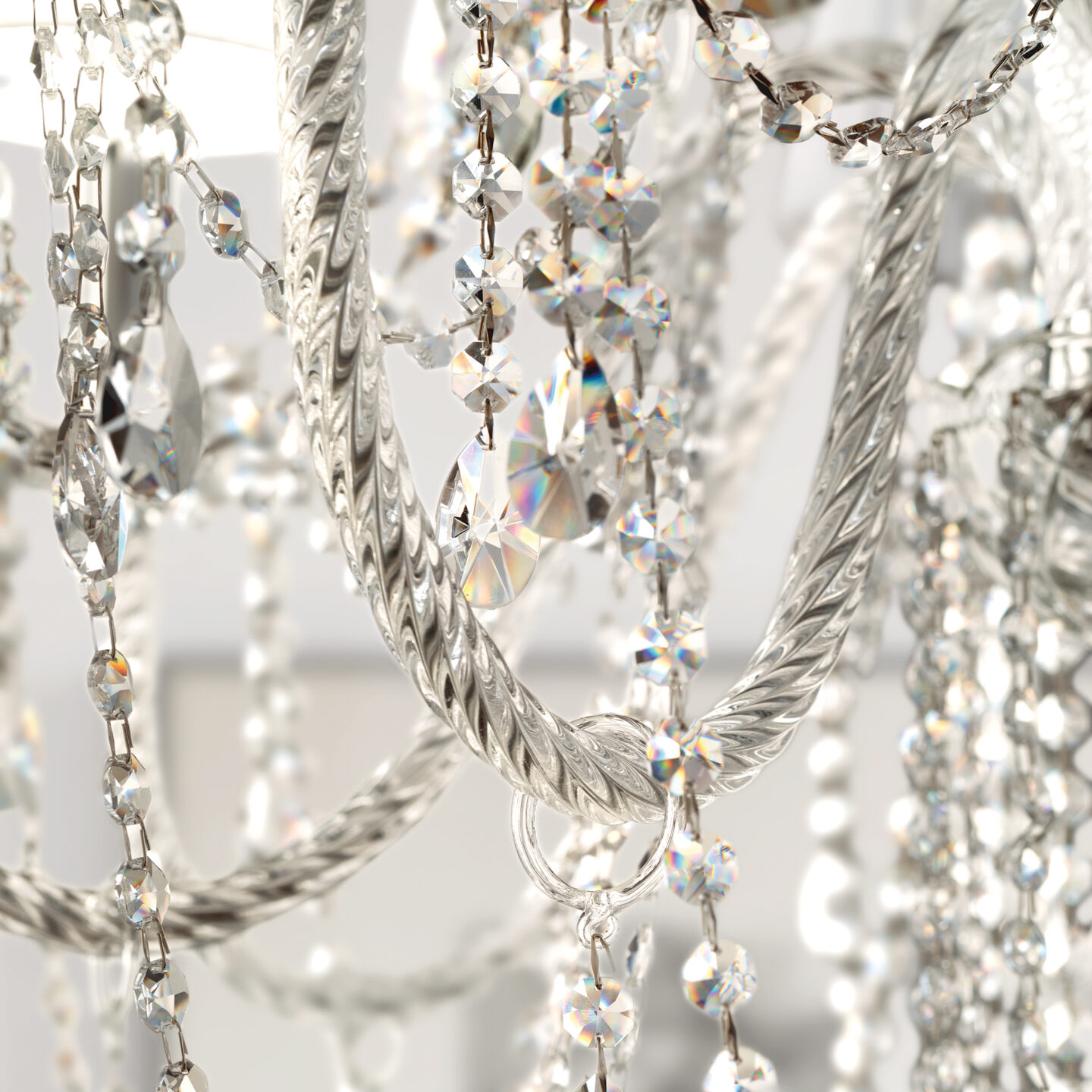 Tiered Classic Style Clear Crystal Chandelier - Juliettes Interiors