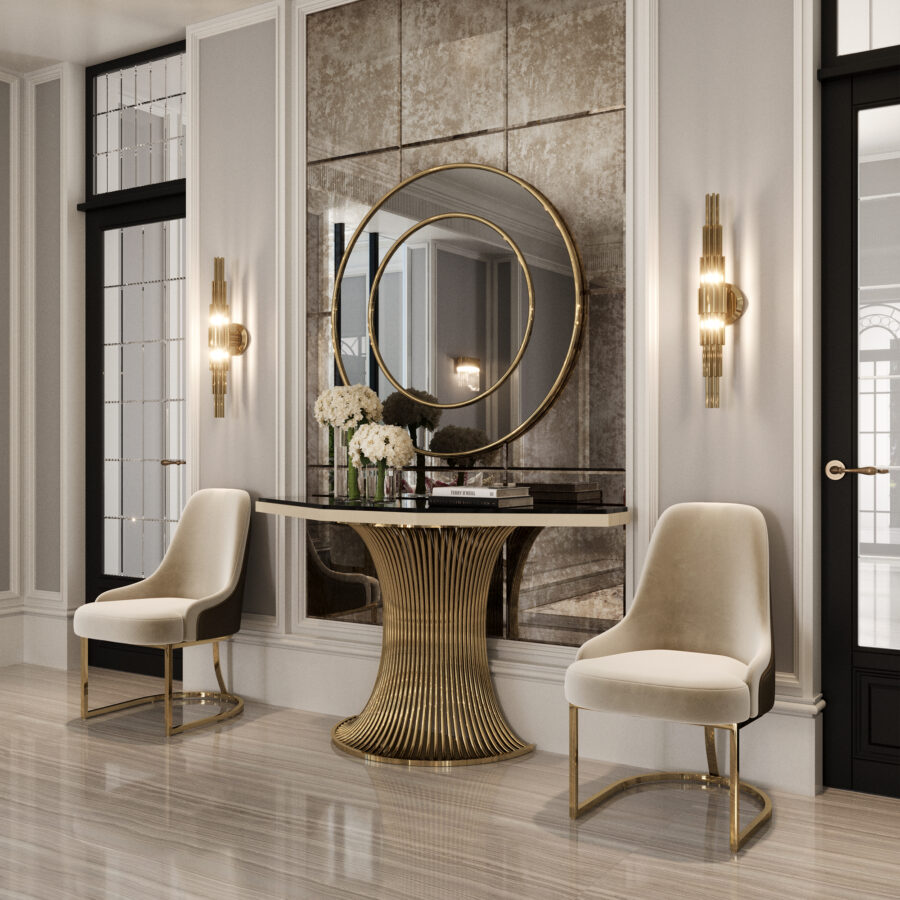 Elevate Your Space with Modern Lacquered Demi Console