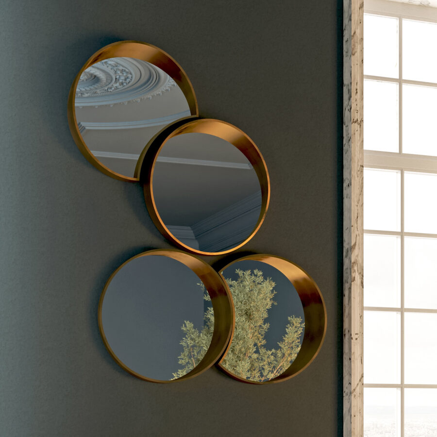 Modern Floating Wall Mirror Cluster - Juliettes Interiors