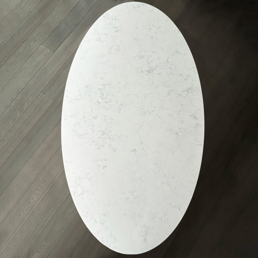 Exclusive Oval Ammonite Tuscany Quartz Dining Table - Juliettes Interiors